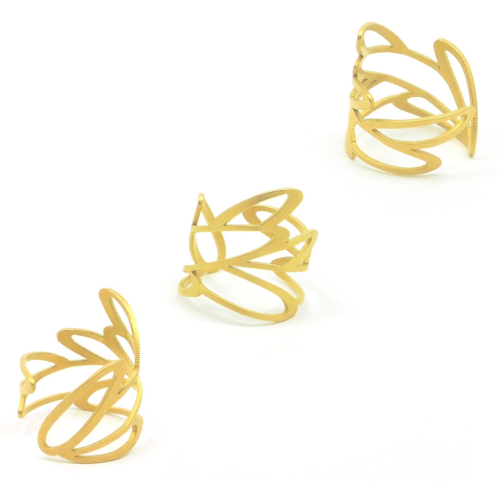 Unique Gold Rings - 22ct Matt Gold Plate From inSync design - inSync design